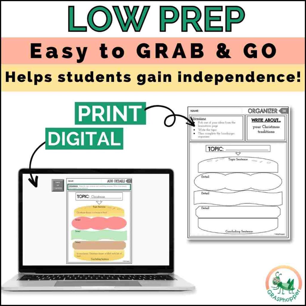 Christmas Paragraph Writing Prompts and Activities - GRASPhopper Learning