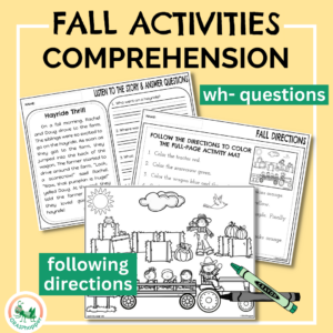 Fall Language Comprehension Activities - GRASPhopper Learning