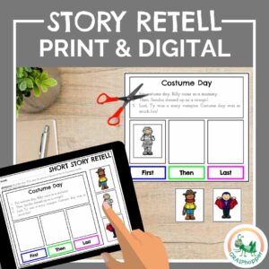 Halloween Story Retell Activities and 3 Picture Sequencing ...