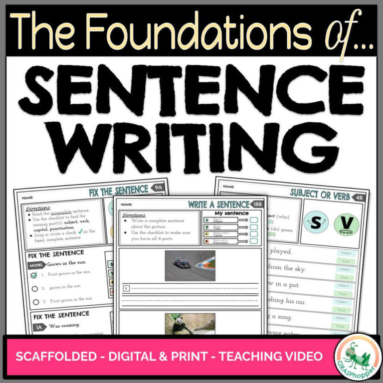 How to Write a Sentence: Subject, Verb, Capital, and Punctuation ...