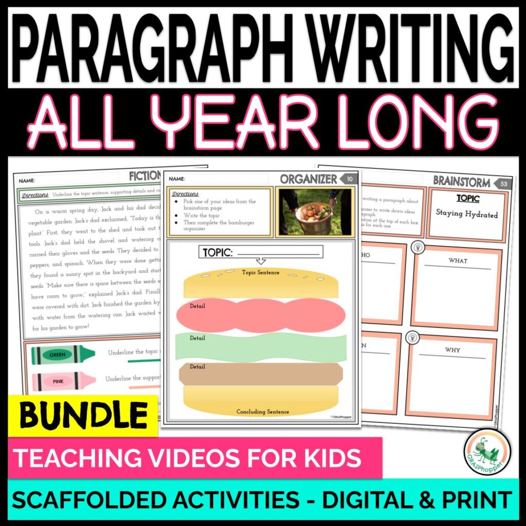 Seasonal Paragraph Writing Prompts And Activities All Year Long